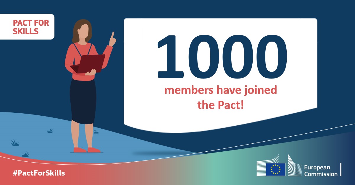 Pact for Skills reached 1,000 members - Bulgarian Digital Cluster